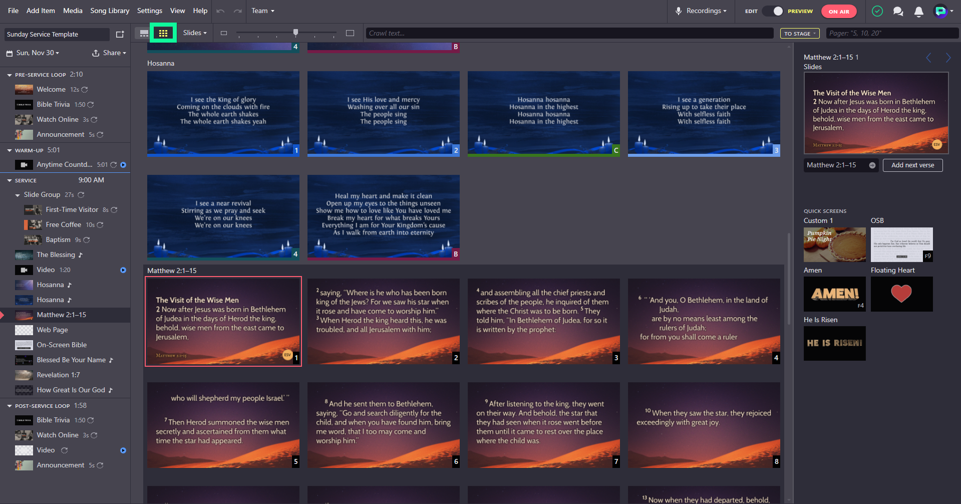 Previewing And Controlling Using Grid View – Proclaim