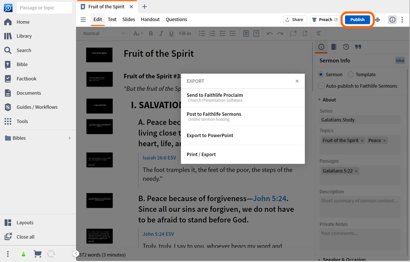 How do I control my Proclaim presentation using Logos Preaching Mode ...