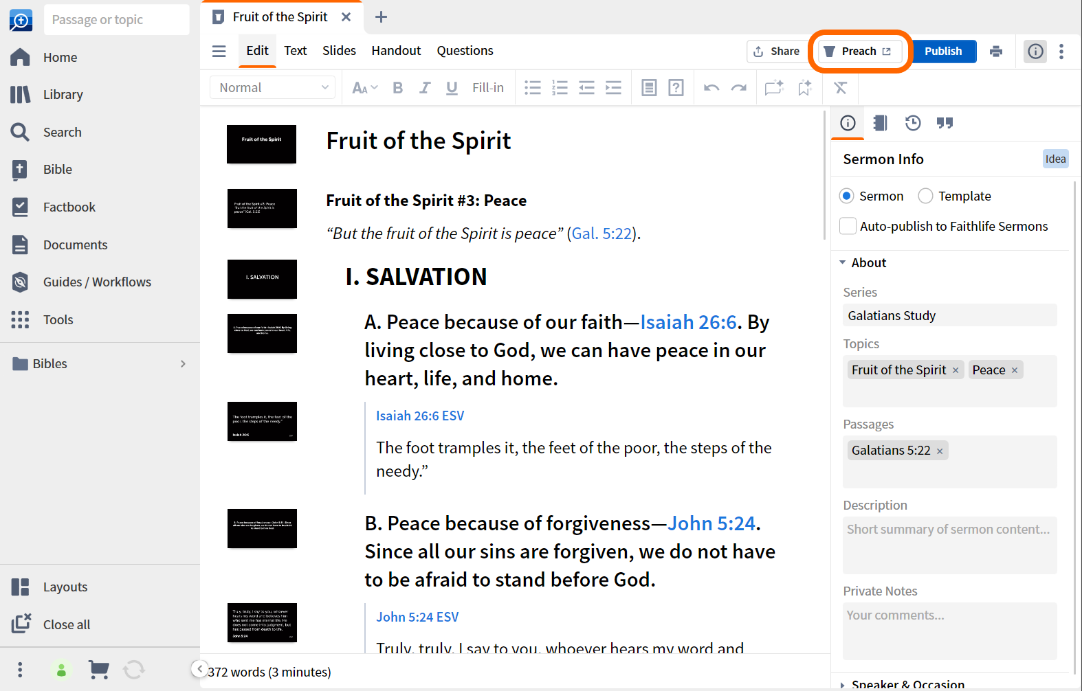 How do I control my Proclaim presentation using Logos Preaching Mode ...